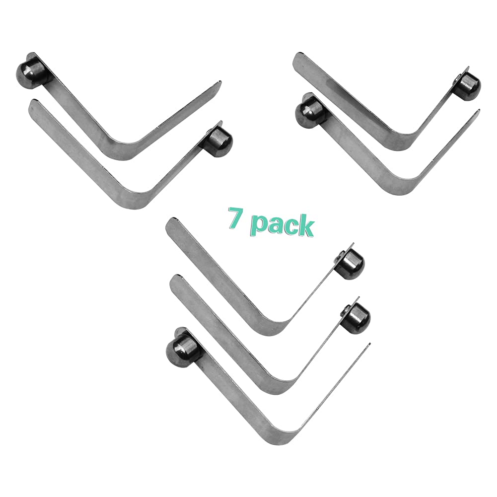 KUNPENG 7 pieces Kayak Paddle Snap Spring Clip Stainless Steel Kayak Paddle Spring Snap Button Clips Fit for Kayak Paddle Tent Pole - Snap Button Clip - Accessories