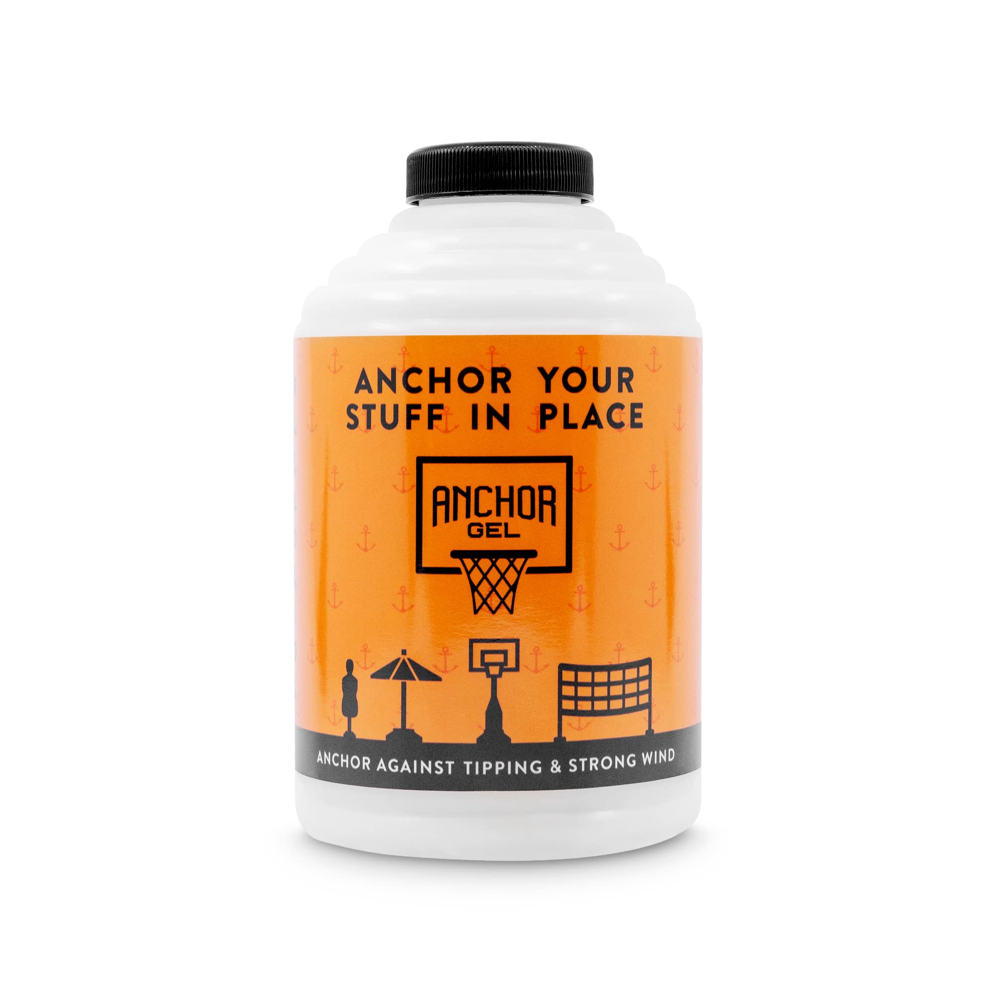 AnchorGel Polymer, Replacement for Sand and Sand Bags to Keep Portable Basketball Hoops, Patio Umbrellas & Other Equipment with a Base from Falling Over, More Effective Than Water Alone - (16 Ounces)