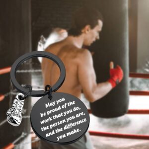 AKTAP Boxing Gloves Keychain Fitness Jewelry May You be Proud of The Work You Do Boxer Fans Key Rings Boxing Gifts