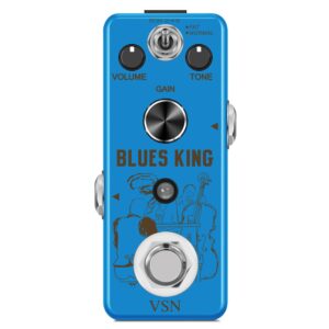 vsn bluesy guitar pedal blues style distortion effect pedal fat&normal 2 modes wide range frequency response for mini size true bypass, lef-321