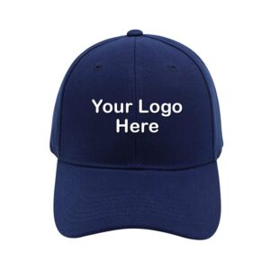 ampton custom-built fits men & women structured dad cap customized hat birthday present navy, 0-8