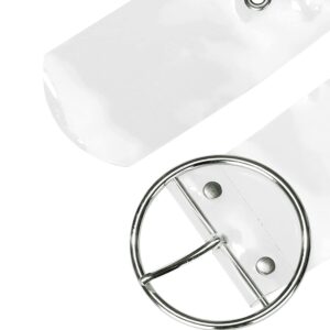 Allegra K Womens Grommet Clear Wide Waist Belts for Dresses Transparent Belts Pin Buckle 75-95cm/29.53-37.40" Silver Round Buckle