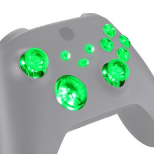 extremerate multi-colors luminated d-pad thumbsticks start back sync abxy buttons for xbox series x/s controller, 7 colors 9 modes dtf led kit for xbox series x/s controller - controller not included