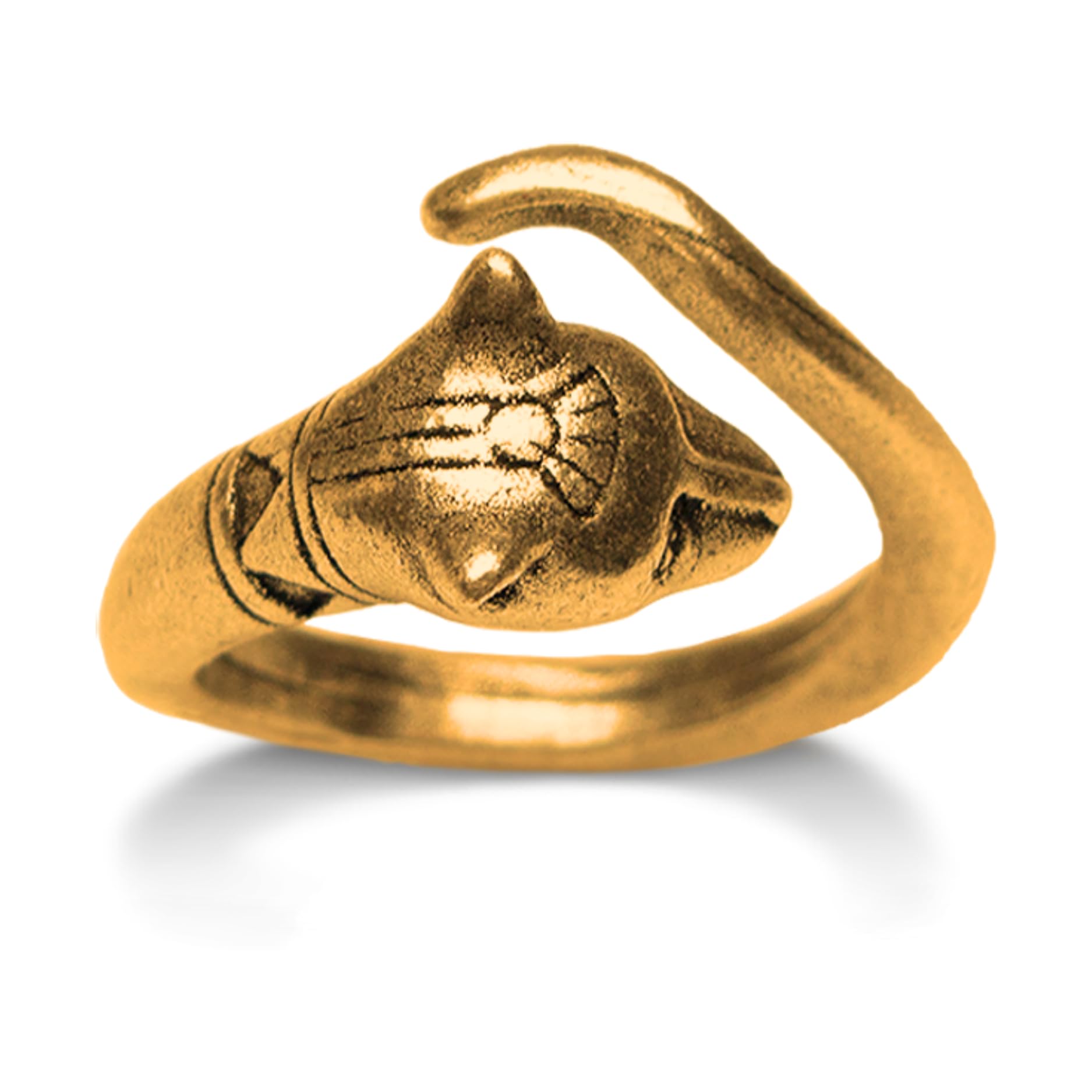 MUSEUM REPRODUCTIONS Egyptian Bastet Cat Ring - Adjustable