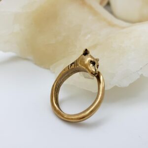 MUSEUM REPRODUCTIONS Egyptian Bastet Cat Ring - Adjustable