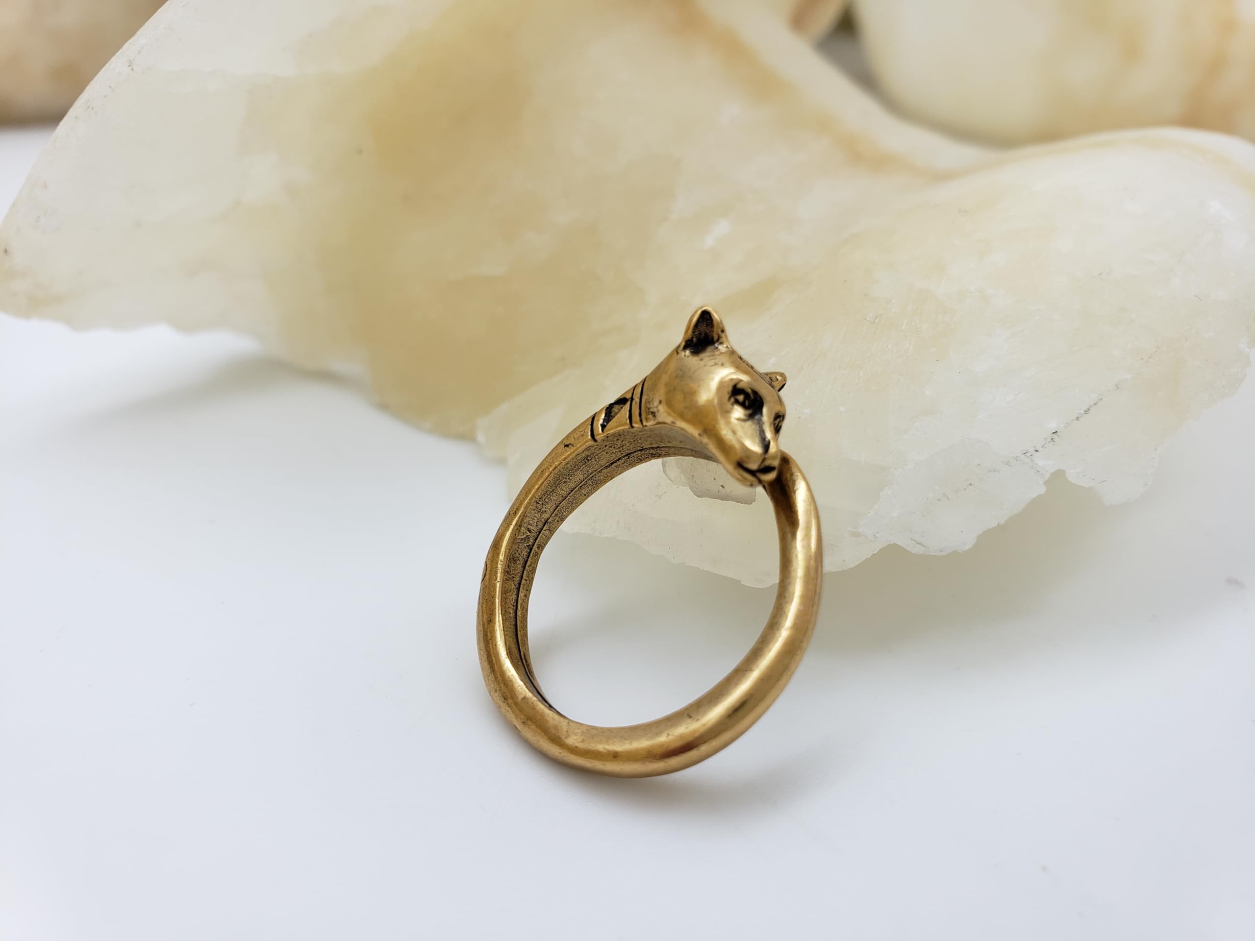 MUSEUM REPRODUCTIONS Egyptian Bastet Cat Ring - Adjustable