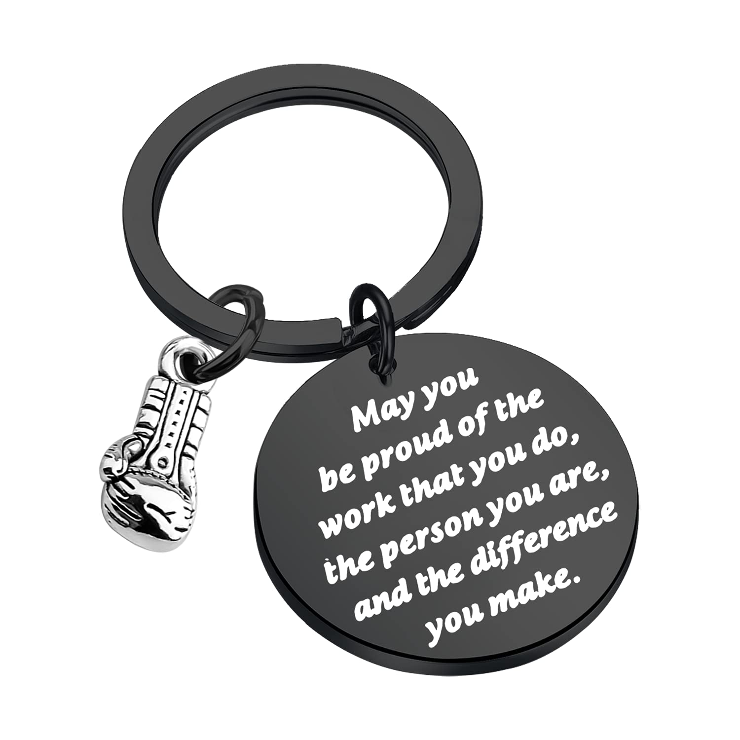 AKTAP Boxing Gloves Keychain Fitness Jewelry May You be Proud of The Work You Do Boxer Fans Key Rings Boxing Gifts