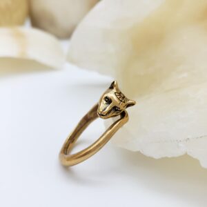 MUSEUM REPRODUCTIONS Egyptian Bastet Cat Ring - Adjustable