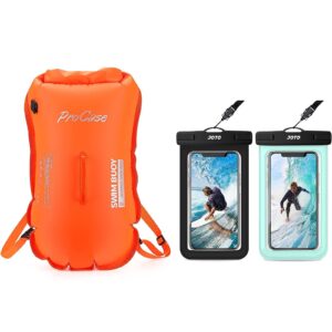 procase swim buoy backpack bundle with 2 pack joto universal waterproof pouch