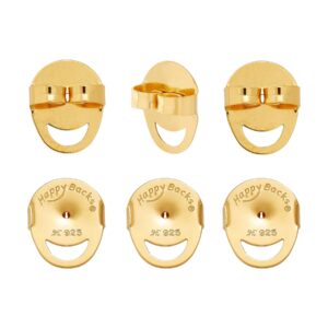 silpada 'three pair happy back' earring back set in gold-plated sterling silver