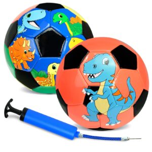 xcello sports s3 soccer ball tpu asst. dino graphics with pump (pack of 2)