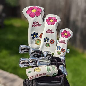 Foretra - Limited Edition Girl Power Design - Driver Head Cover - Tour Quality Golf Club Cover - Style and Customize Your Golf Bag