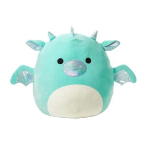 squishmallows official kellytoy miles the green dragon squishy plush soft stuffed toy animal (12 inch)