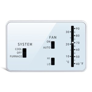 rv thermostat, briidea rv analog thermostat (cool only/furnace), replace for dometic 3106995.032, 12 vdc