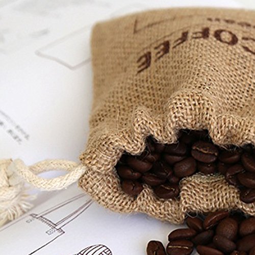 Cereals Jute Woven Bundles Coffee Bean Bags Kitchen Sundries Peas Bags Sacks Date Record Natural Burlap Bags Drawstring Reusable (1, S+M+L)