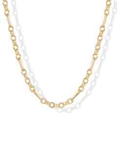 pavoi 14k yellow gold plated chain necklace | chain necklaces for women | womens gold necklaces