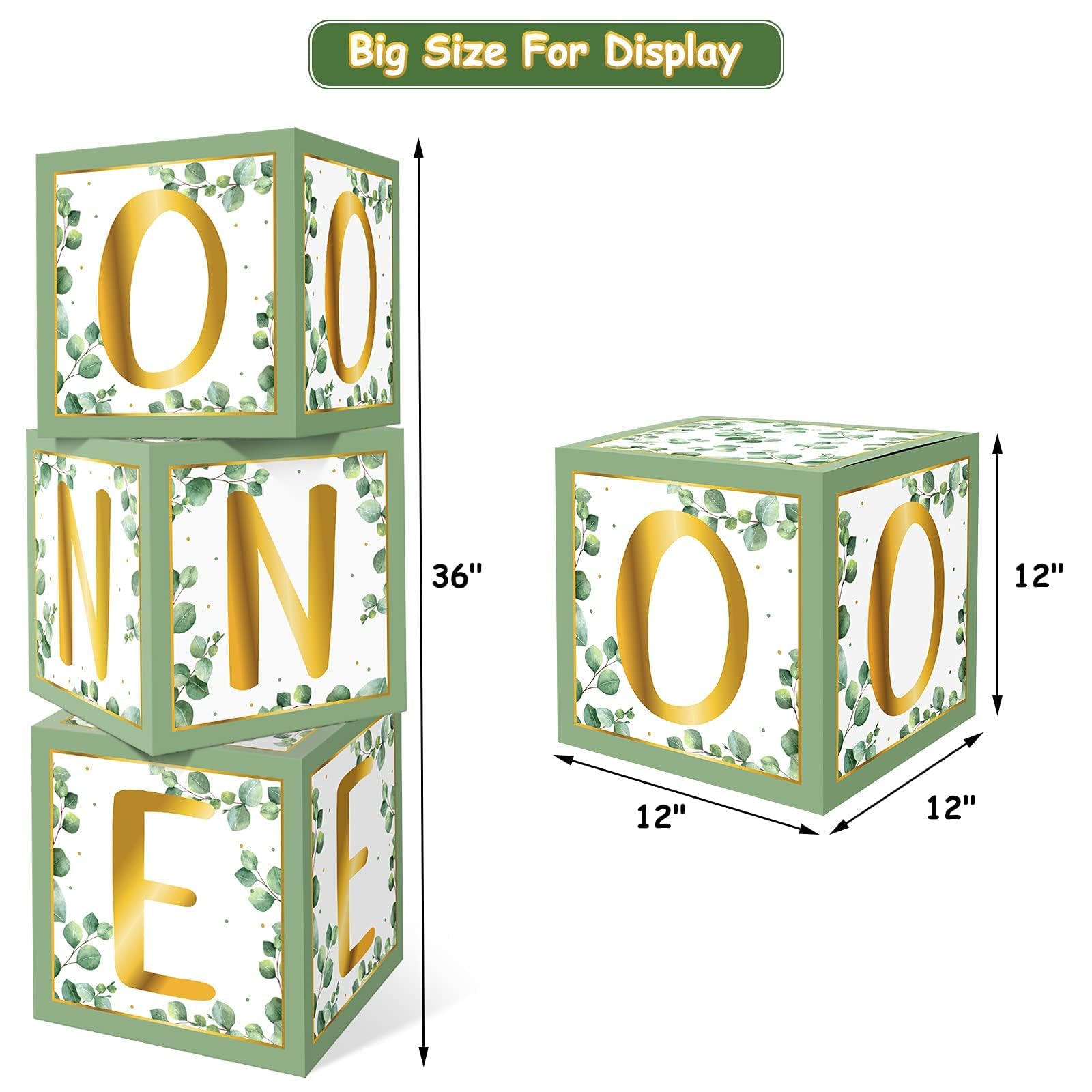 Levfla Wild One Birthday Decorations Balloon Boxes Sage Green Jungle Theme First Birthday Baby Shower Decoration 1st Birthday Party Supplies for Boy Girls