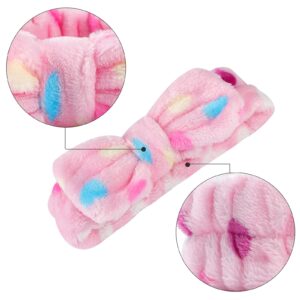 LAXIZAR 10 PCS Bow Headbands Shower Spa Headbands Headwraps for Women Washing Face Hair Band