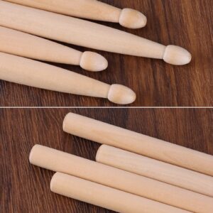 OIETON 12 Pairs Drum sticks 5A Classic Maple Wood Drumsticks Wood Tip Drumstick for Adults Kids and Beginners