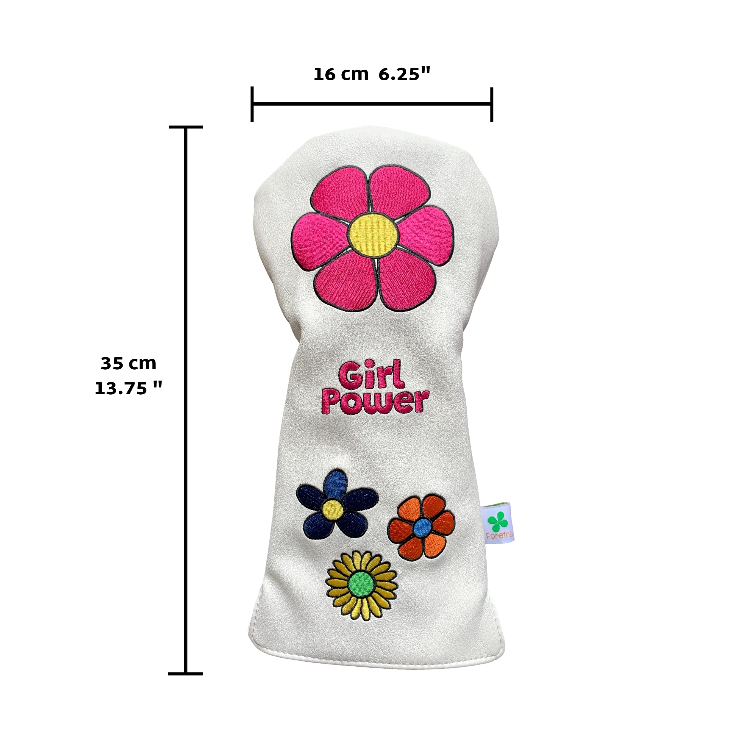 Foretra - Limited Edition Girl Power Design - Driver Head Cover - Tour Quality Golf Club Cover - Style and Customize Your Golf Bag