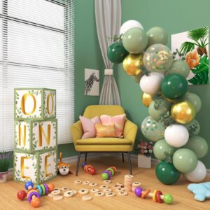 levfla wild one birthday decorations balloon boxes sage green jungle theme first birthday baby shower decoration 1st birthday party supplies for boy girls