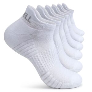 vwell men's running ankle socks with cushion low cut breathable athletic sports tab socks for men-6pairs