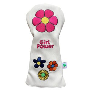 foretra - limited edition girl power design - driver head cover - tour quality golf club cover - style and customize your golf bag