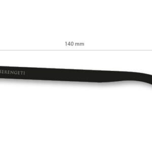 Serengeti Men's Bellemon Oval Sunglasses, Matte Black, Medium