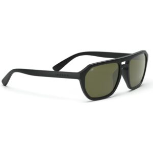 serengeti men's bellemon oval sunglasses, matte black, medium