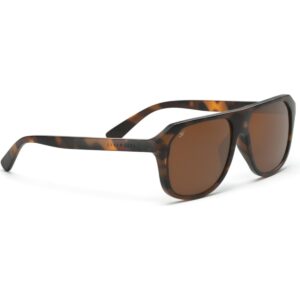 serengeti men's oatman polarized square sunglasses, matte tortoise, medium