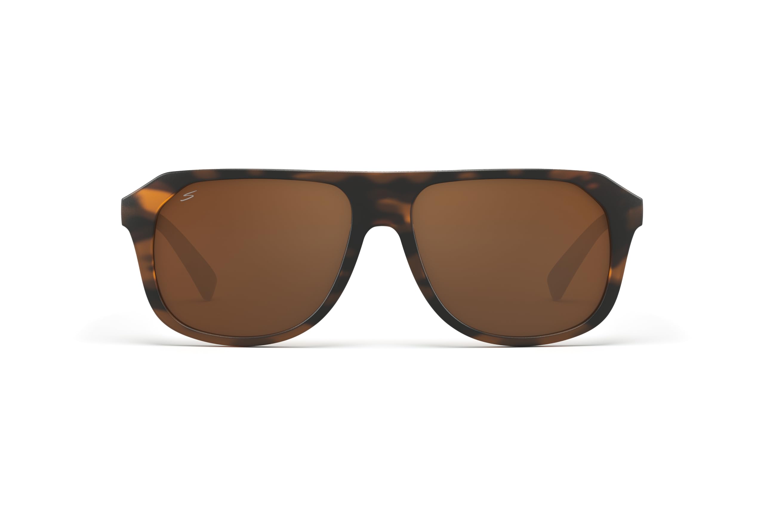 Serengeti Men's Oatman Polarized Square Sunglasses, Matte Tortoise, Medium