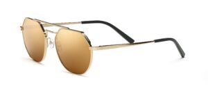 serengeti shelby polarized round sunglasses, shiny light gold, medium