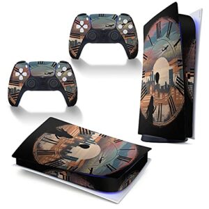 playstation 5 digital edition version sticker protective cover, right here waiting ps5 controller protective shell (compatible with ps5 digital edition)