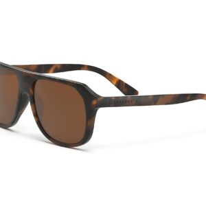 Serengeti Men's Oatman Polarized Square Sunglasses, Matte Tortoise, Medium