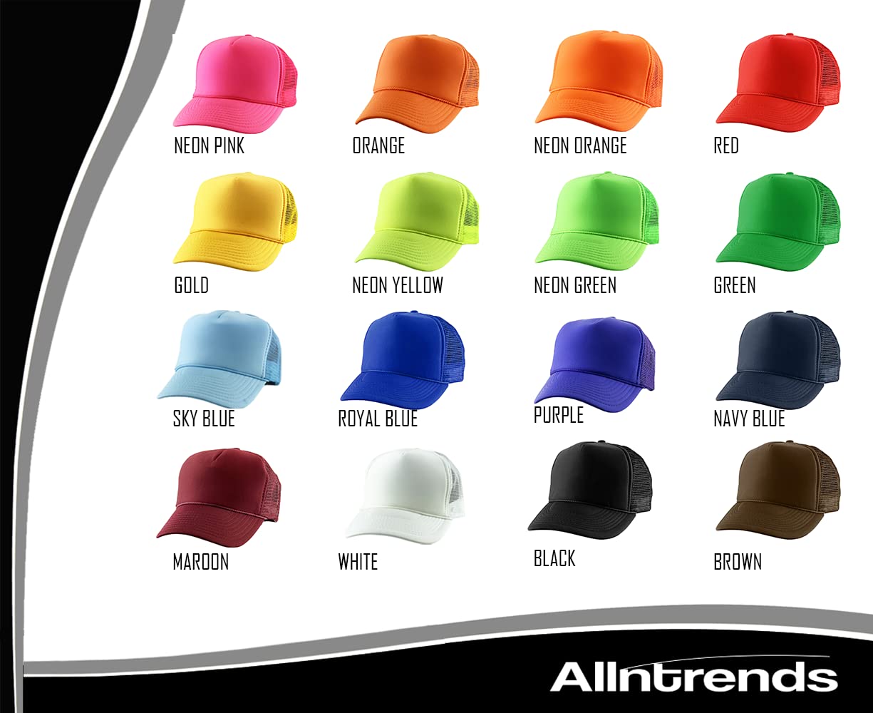 ALLNTRENDS Adjustable Trucker Hat Capsule Corp Embroidered Mesh Baseball Cap Adult Graphic Anime Hats (White)