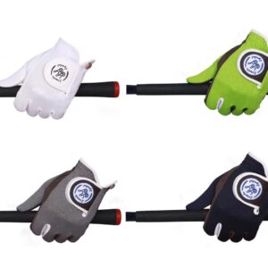 SIMPLE SYMBOL Men's RainGrip Golf Glove Four Pack(One White+One Navy Blue+One Green+One Grey) Four Color Combinations,Each Color one,Hot Wet Weather Comfort, Left Hand Right Hand(S,Right)