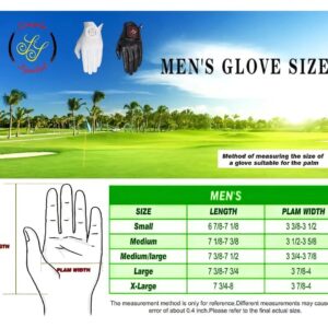 SIMPLE SYMBOL Men's RainGrip Golf Glove Four Pack(One White+One Navy Blue+One Green+One Grey) Four Color Combinations,Each Color one,Hot Wet Weather Comfort, Left Hand Right Hand(S,Right)