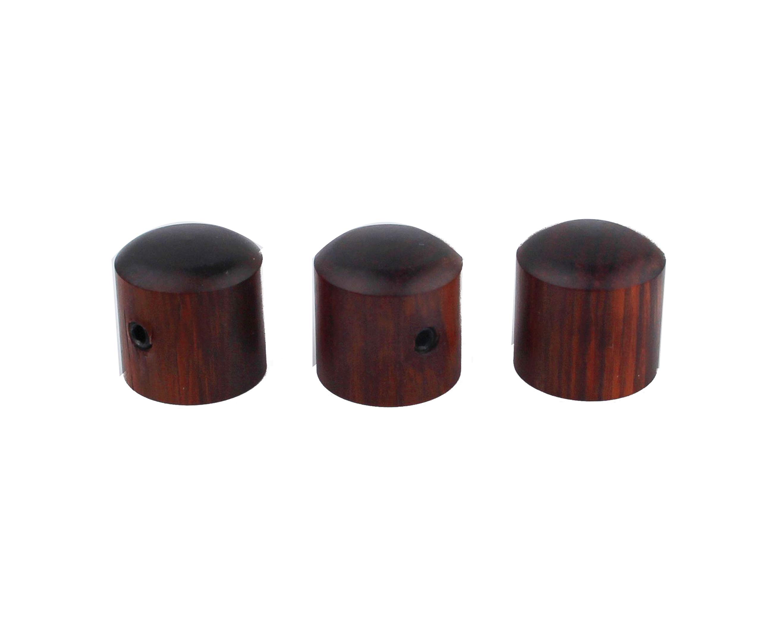 Guyker Red Sandalwood Potentiometer Control Knobs Dia. 6mm (0.24") Shaft Pots - Rotary Volume Tone Knob Replacement Part for Electric Guitar or Precision Bass - 3 Piece