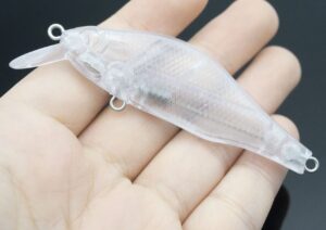 10pcs unpainted lure blanks 7.17g 8cm with 5mm free fishing eye crankbait baits simulation blank body clear hard baits trout salmon minnow lure popper lures topwater freshwater 5mm 8287