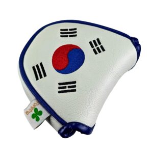 foretra – korea flag - golf putter headcover quality pu leather magnetic closure for mallet style putters scotty cameron odyssey taylormade ping