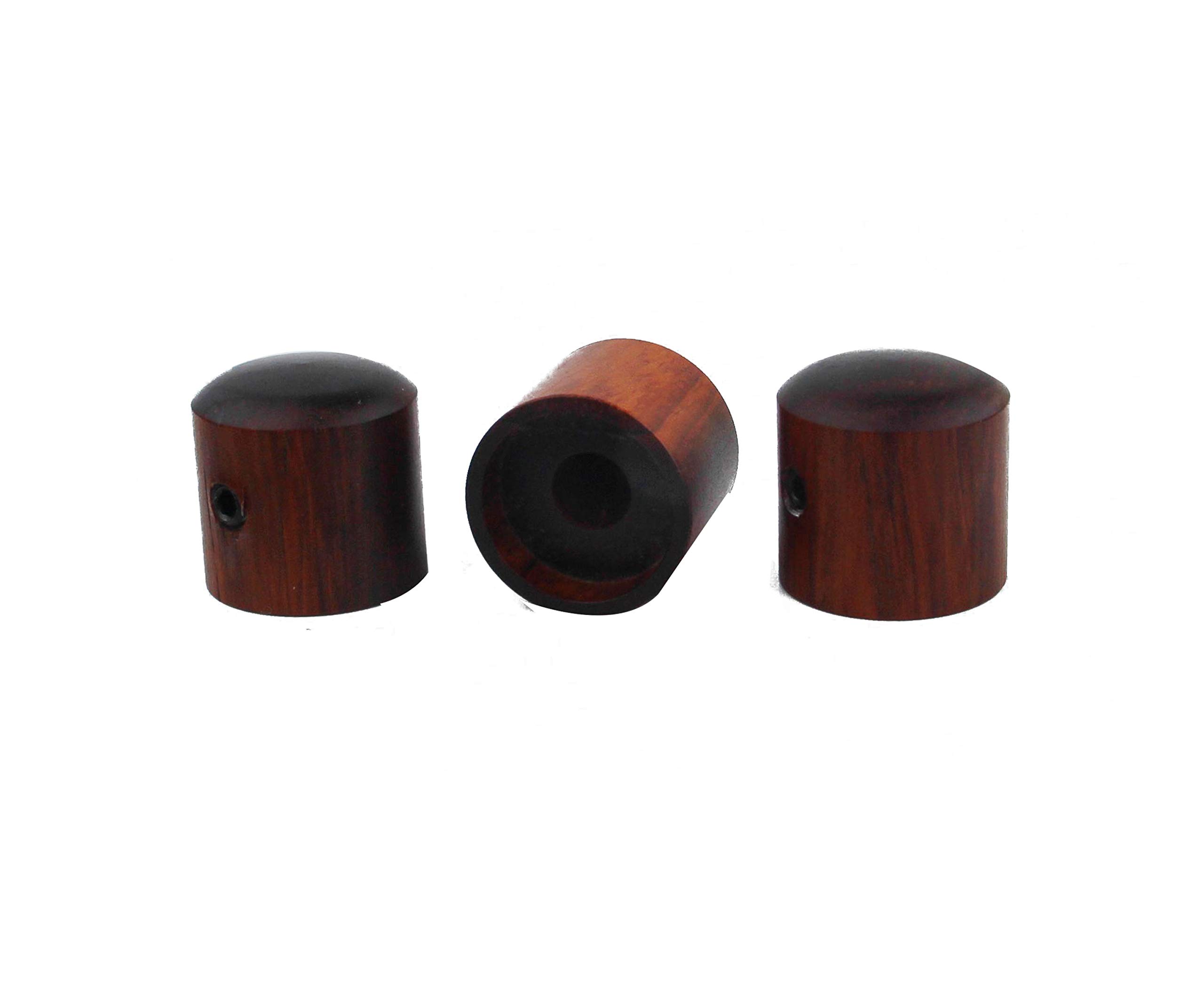 Guyker Red Sandalwood Potentiometer Control Knobs Dia. 6mm (0.24") Shaft Pots - Rotary Volume Tone Knob Replacement Part for Electric Guitar or Precision Bass - 3 Piece