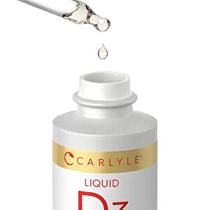 Carlyle Liquid Vitamin D3 | 5000 IU (125 mcg) | 2 oz | Vegetarian, Non-GMO, and Gluten Free Supplement | Vitamin D Liquid Drops for Adults