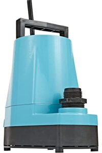 little giant 5-msp 115-volt, 1/6 hp, 1500 gph aluminum manual utility pump, 10-ft. cord, blue, 505723