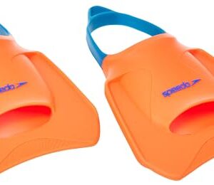 Speedo Unisex's Biofuse Fitness Fin, Fluro Tangerine/Pool Blue/Blue Flame, S