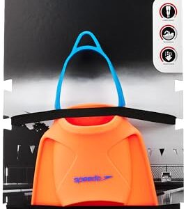 Speedo Unisex's Biofuse Fitness Fin, Fluro Tangerine/Pool Blue/Blue Flame, S