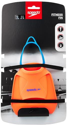 Speedo Unisex's Biofuse Fitness Fin, Fluro Tangerine/Pool Blue/Blue Flame, S