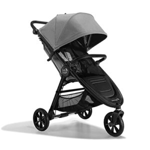 baby jogger city mini gt2 all-terrain, lightweight stroller with forever air tires, one-hand fold, and all-wheel suspension, pike exclusive includes belly bar, leatherette handlebar, & premium fabric