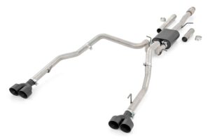 rough country dual cat-back exhaust for 19-24 chevy/gmc 1500 | 6.2l - 96014