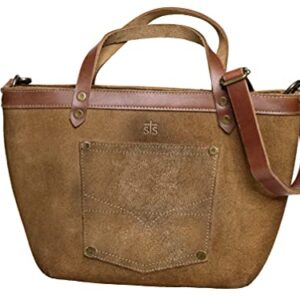 STS Ranchwear Calvary Satchel Distressed Brown Leather One Size