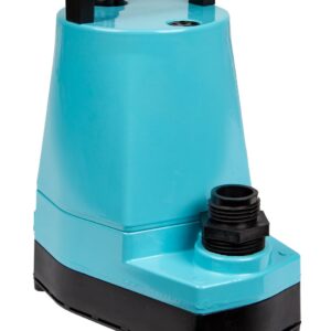 Little Giant 5-MSP 115-Volt, 1/6 HP, 1500 GPH, Aluminum Manual Utility Pump, 25-Ft. Cord, Blue 505712